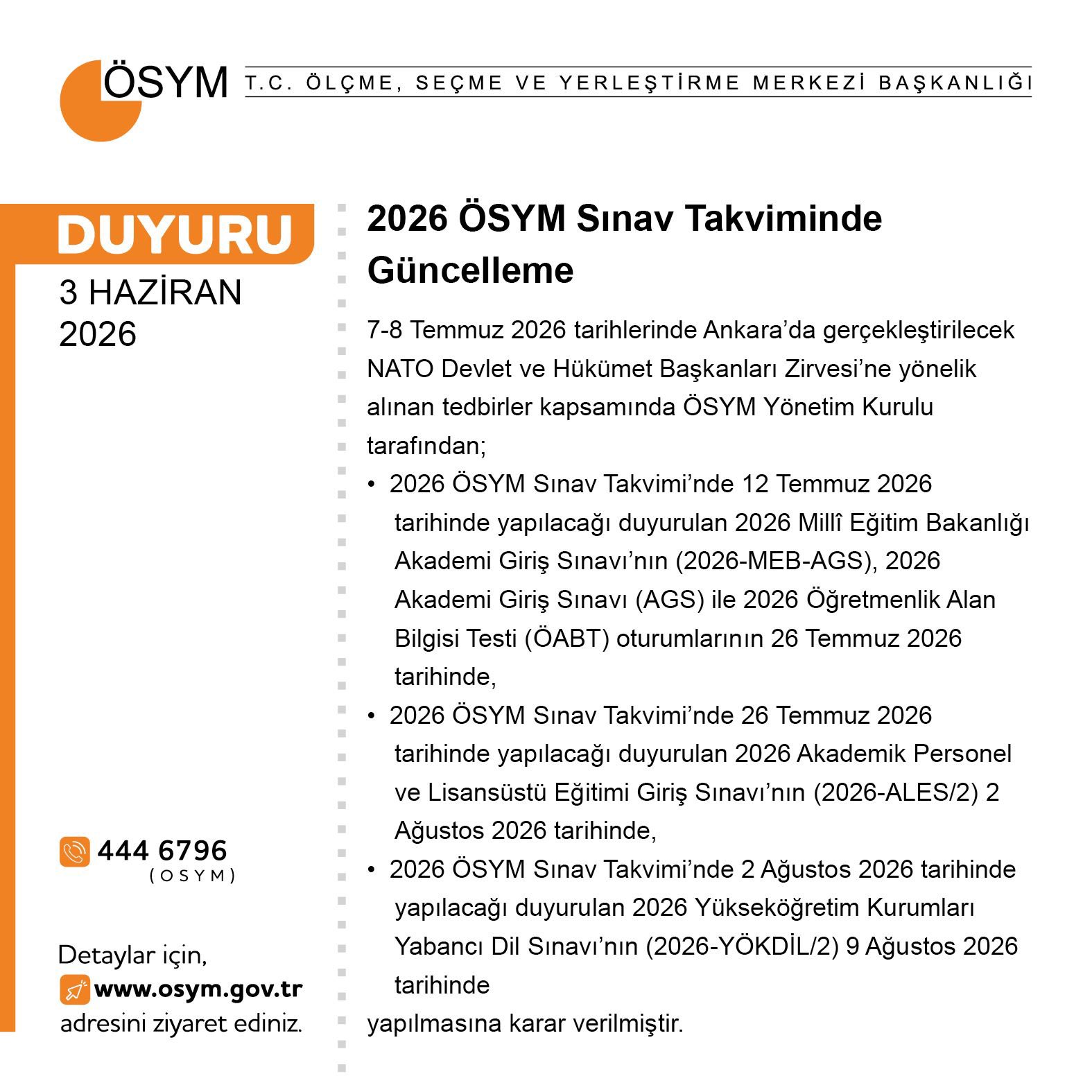 AGS Sınav Tarihi Değişti - Memurlar.Net
